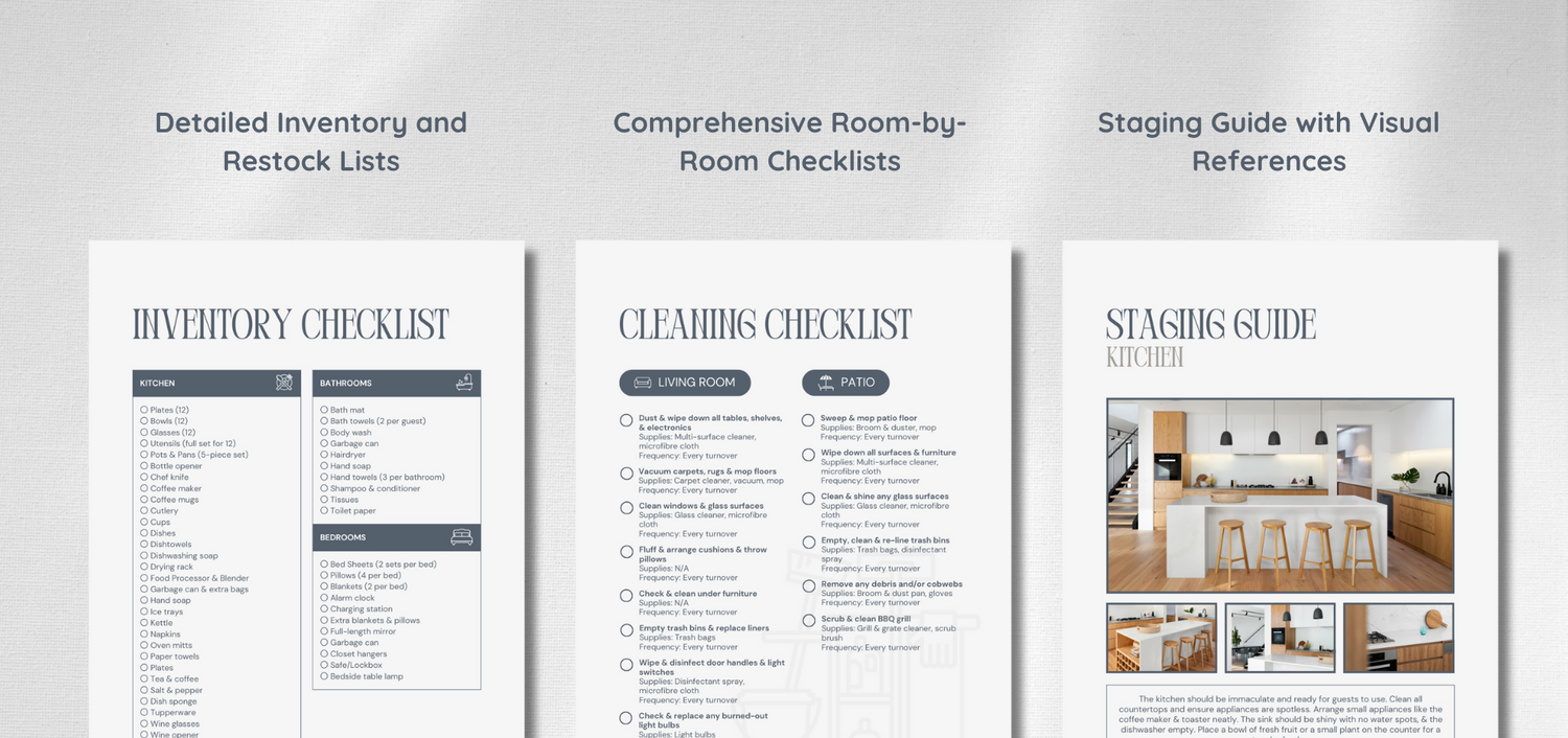 Short Term Rental Guest Turnover Checklist Template – Memo Lane